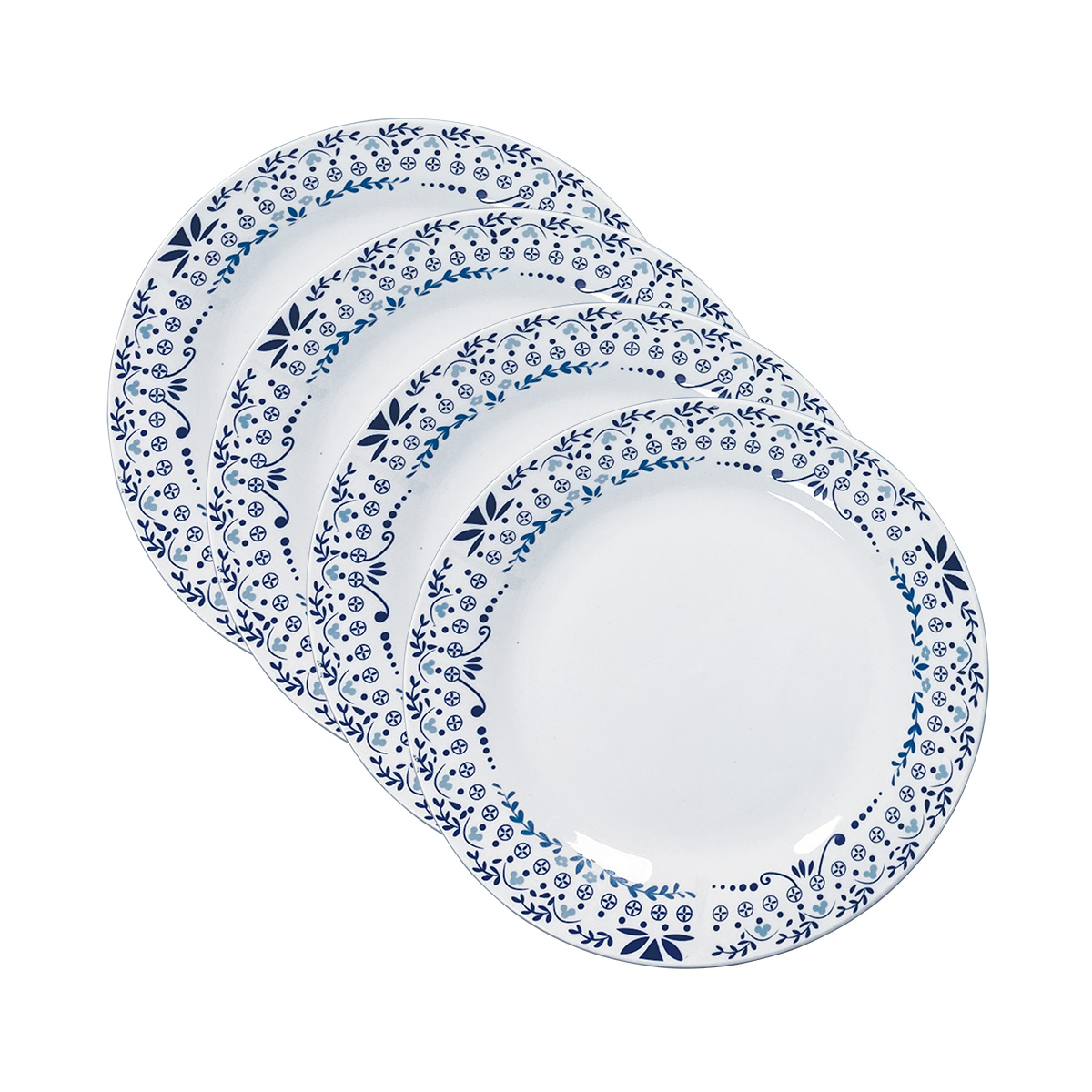 Avon - Product Detail : Victorian Blue 4-pc Porcelain Plate Set